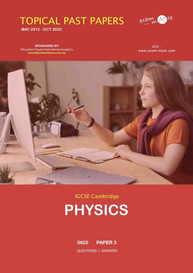 Cambridge IGCSE Physics 0625 | TOPICAL PAST PAPERS